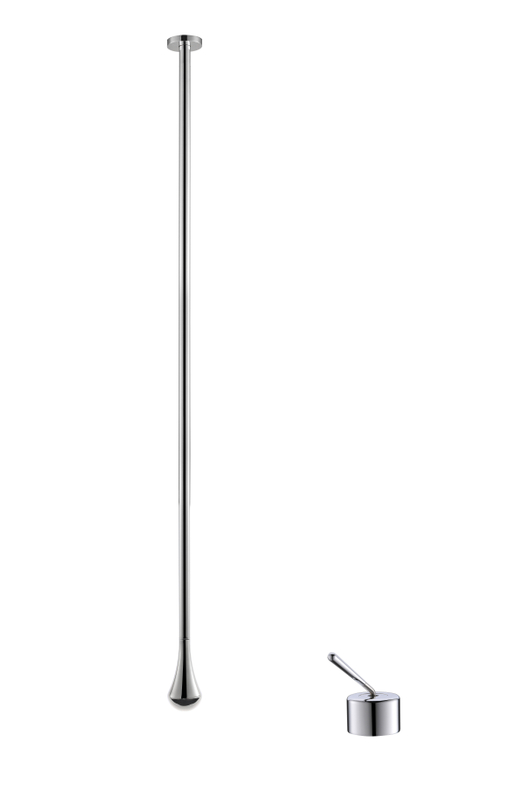 Brushed Nickel Ceiling-Mounted Waterfall Bathtub Faucet with Adjustable ...